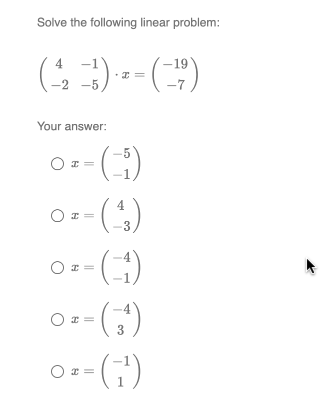 Solved Solve the following linear problem: | Chegg.com