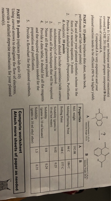 Solved Problem 1: Using any technique and chemical | Chegg.com