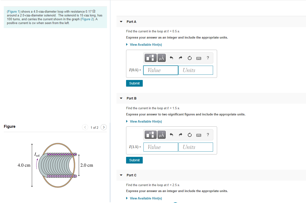 Solved (Figure 1) shows a 4.0-cm-diameter loop with | Chegg.com