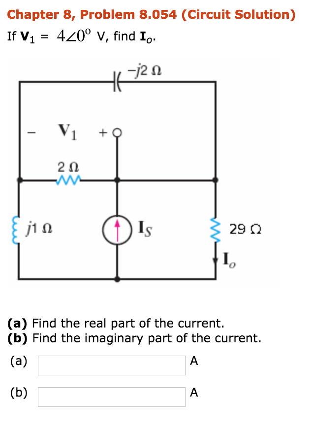 Solved Chapter 8, Problem 8.054 (Circuit Solution) If V1 | Chegg.com