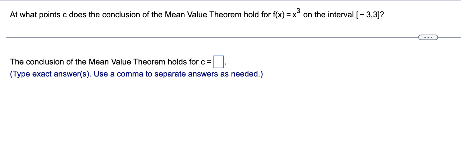 Solved At what points c does the conclusion of the Mean | Chegg.com