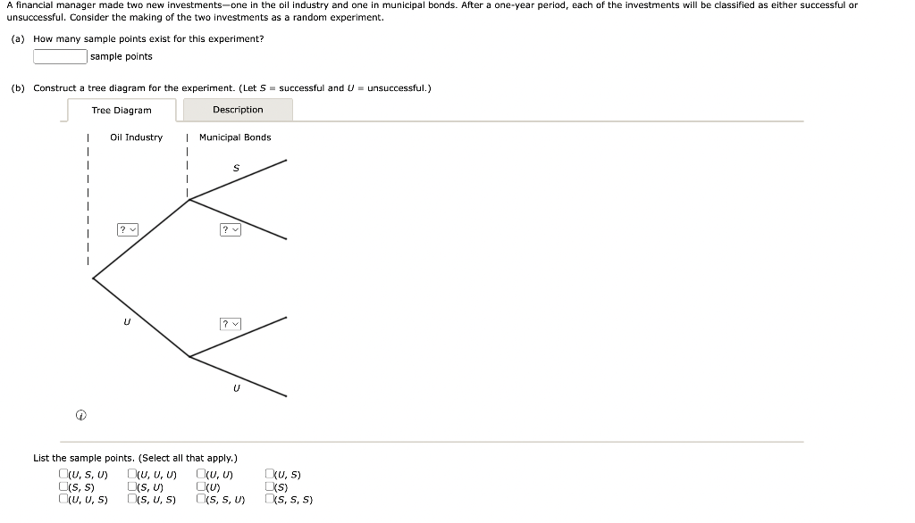 Solved A financial manager made two new investments-one in | Chegg.com