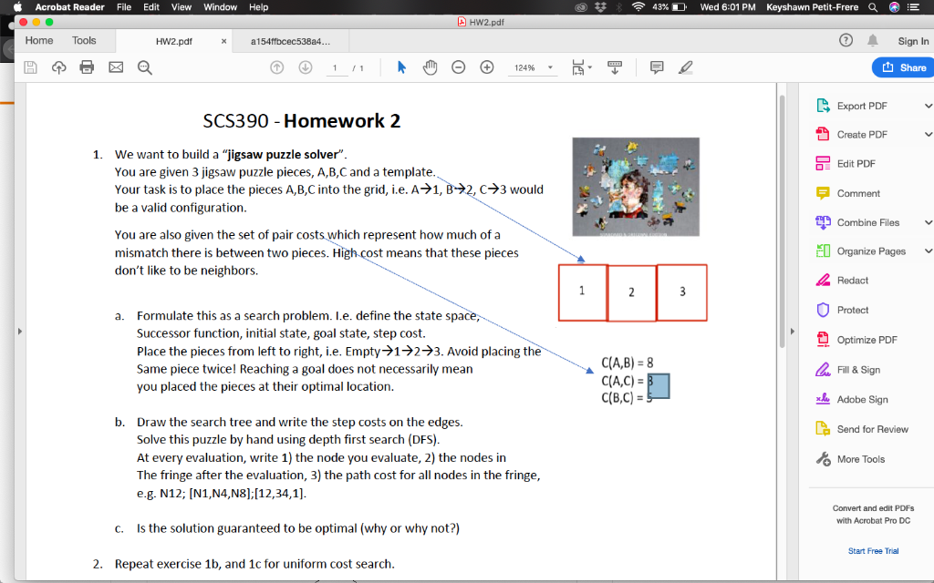 i Acrobat Reader File Edit View Window Help 苷 令43% D. | Chegg.com