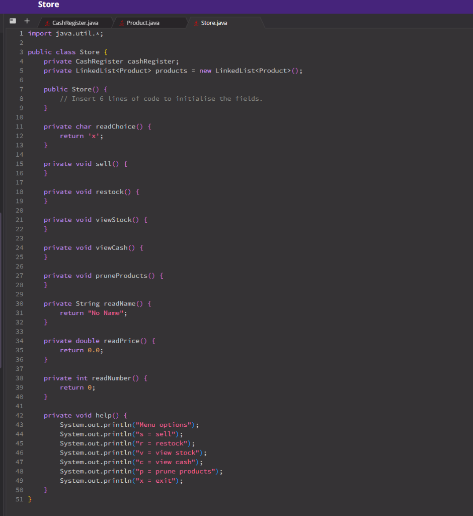 A store sells a number of products. The initial stock | Chegg.com
