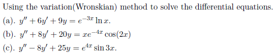Solved Using the superposition(guessing) method to solve the | Chegg.com