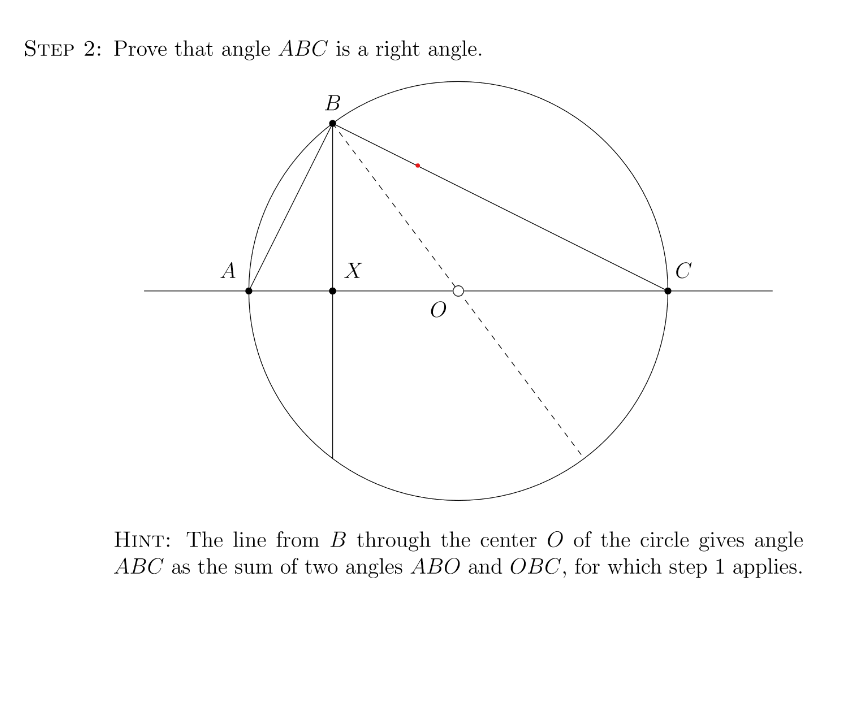 Solved STEP 2: Prove that angle ABC is a right angle.Hint: | Chegg.com
