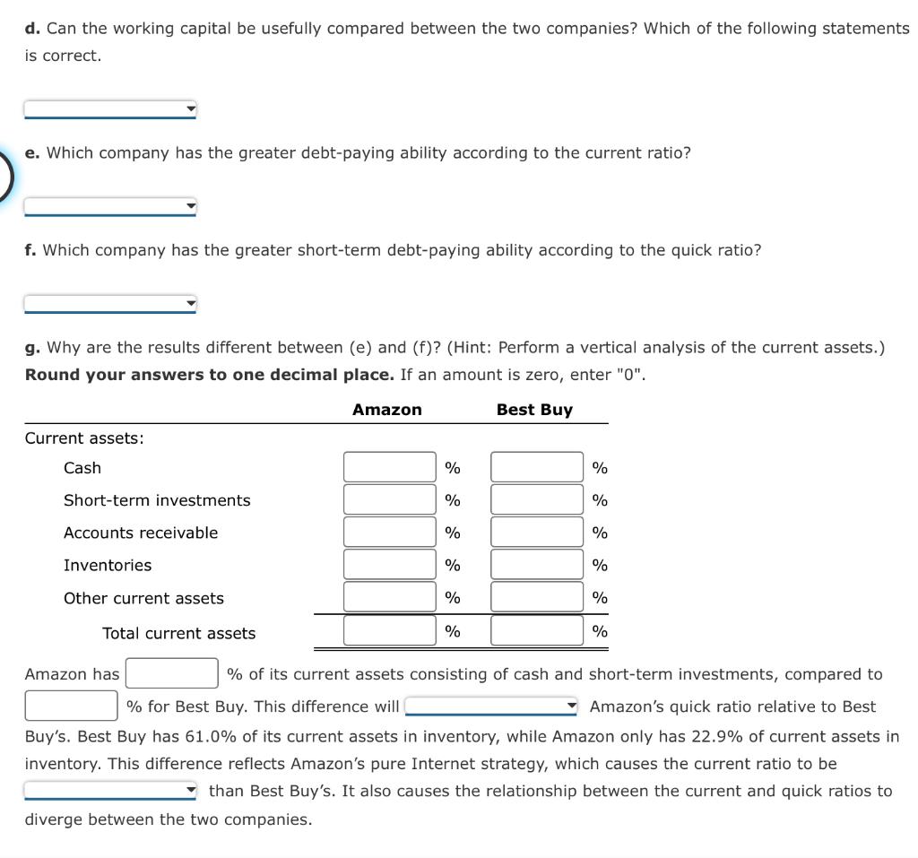 Solved Analyze and compare Amazon.com to Best Buy | Chegg.com