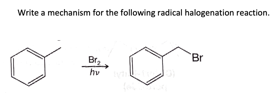 Solved Write a mechanism for the following radical | Chegg.com