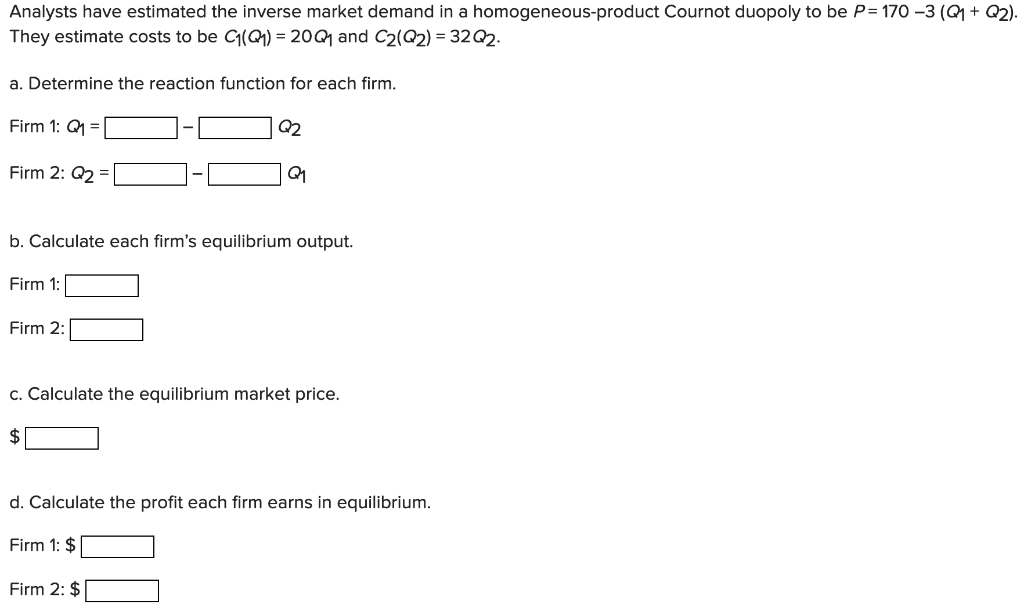 Solved Analysts have estimated the inverse market demand in | Chegg.com