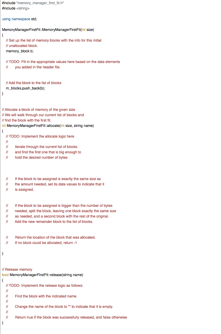 Solved For this assignment we will implement a simple memory | Chegg.com