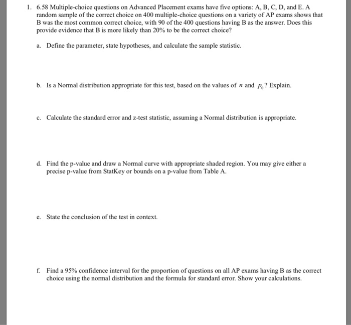 Solved 1. 6.58 Multiple-choice questions on Advanced | Chegg.com