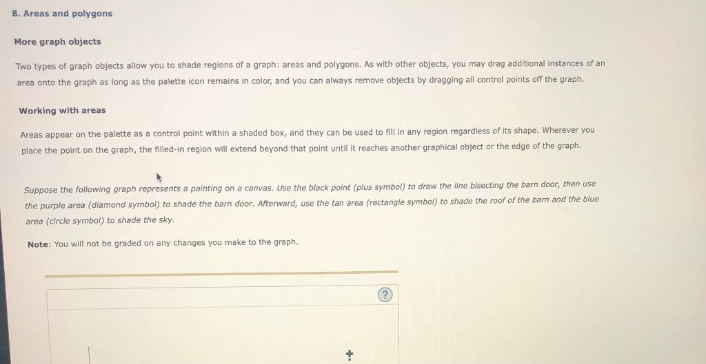 Solved Areas and polygons More graph objects Two types of | Chegg.com