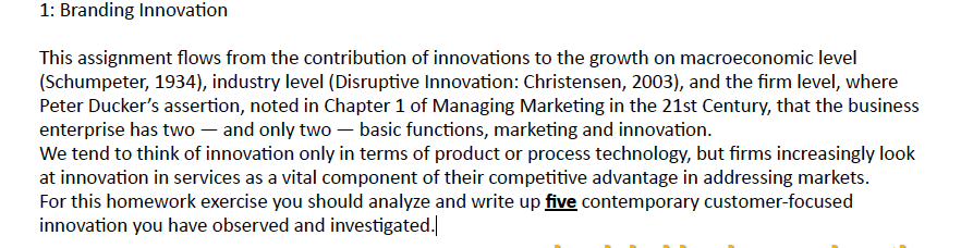 Solved 1: Branding Innovation This assignment flows from the | Chegg.com