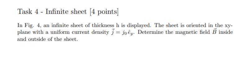 Solved Task 4 - Infinite sheet [4 points] In Fig. 4, an | Chegg.com