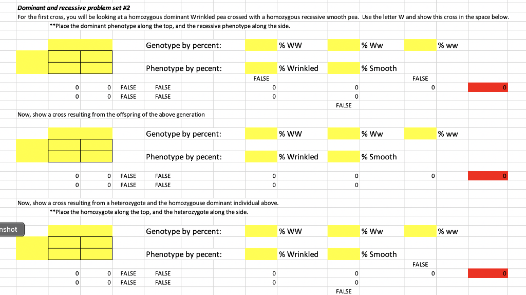 Solved Dominant and recessive problem set \#1 For the first | Chegg.com