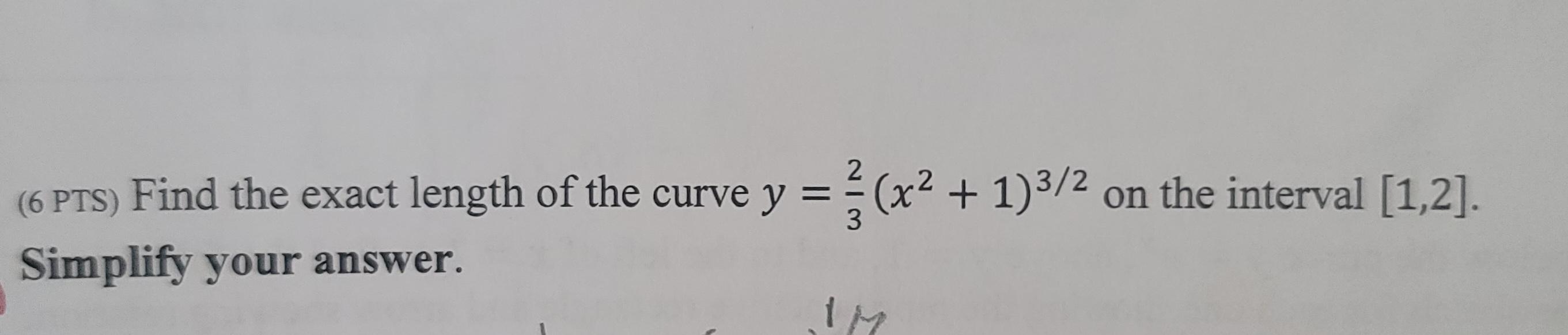 Solved (6 PTS) Find the exact length of the curve | Chegg.com