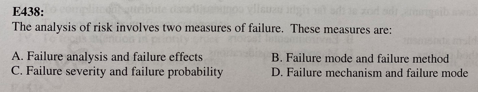 Solved E438: The analysis of risk involves two measures of | Chegg.com