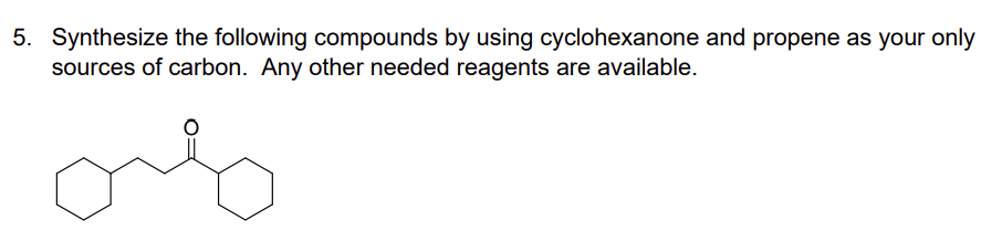 Solved Synthesize the following compounds by using | Chegg.com