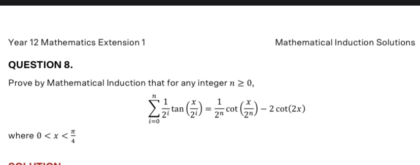 Solved Year 12 Mathematics Extension 1 Mathematical | Chegg.com