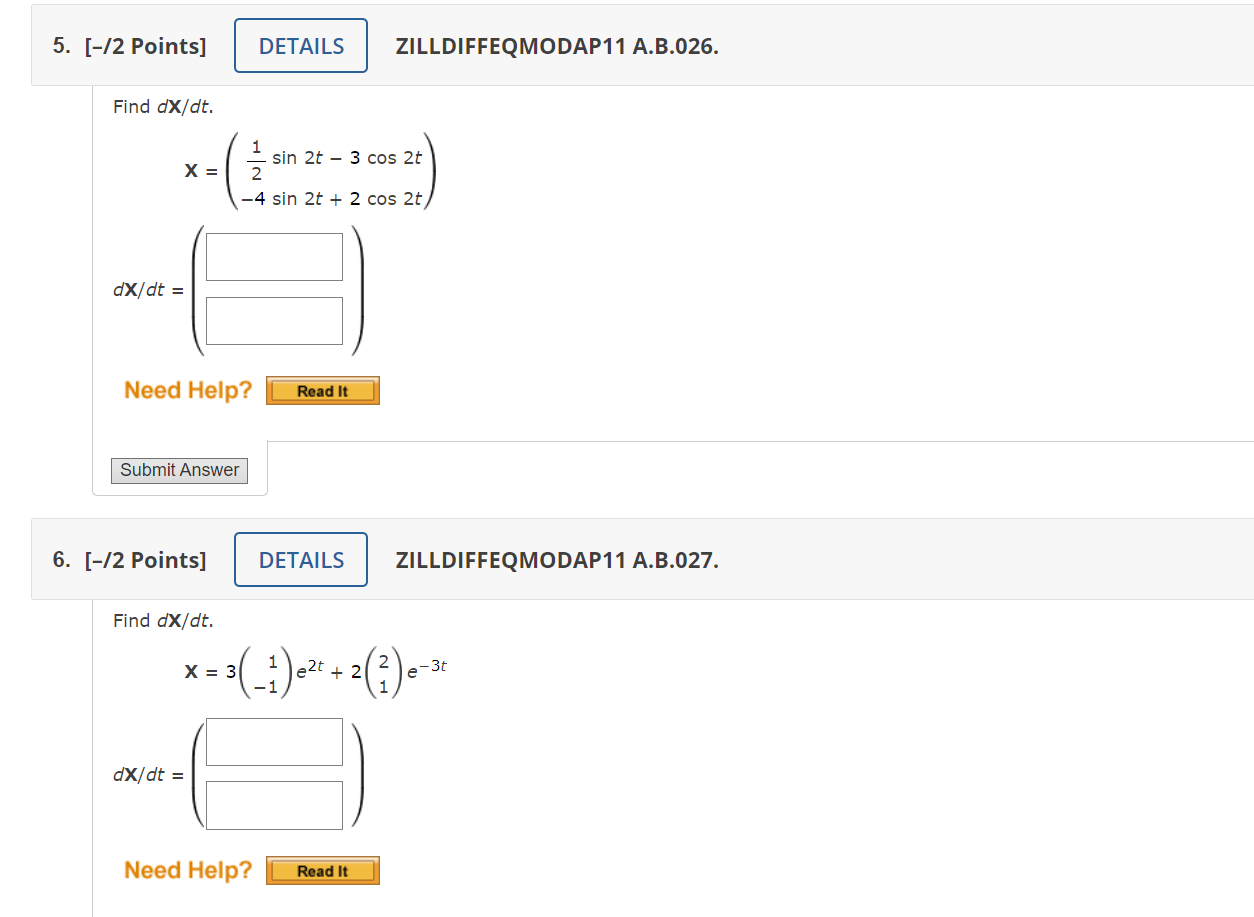 Solved Write the given sum as a single column matrix. | Chegg.com