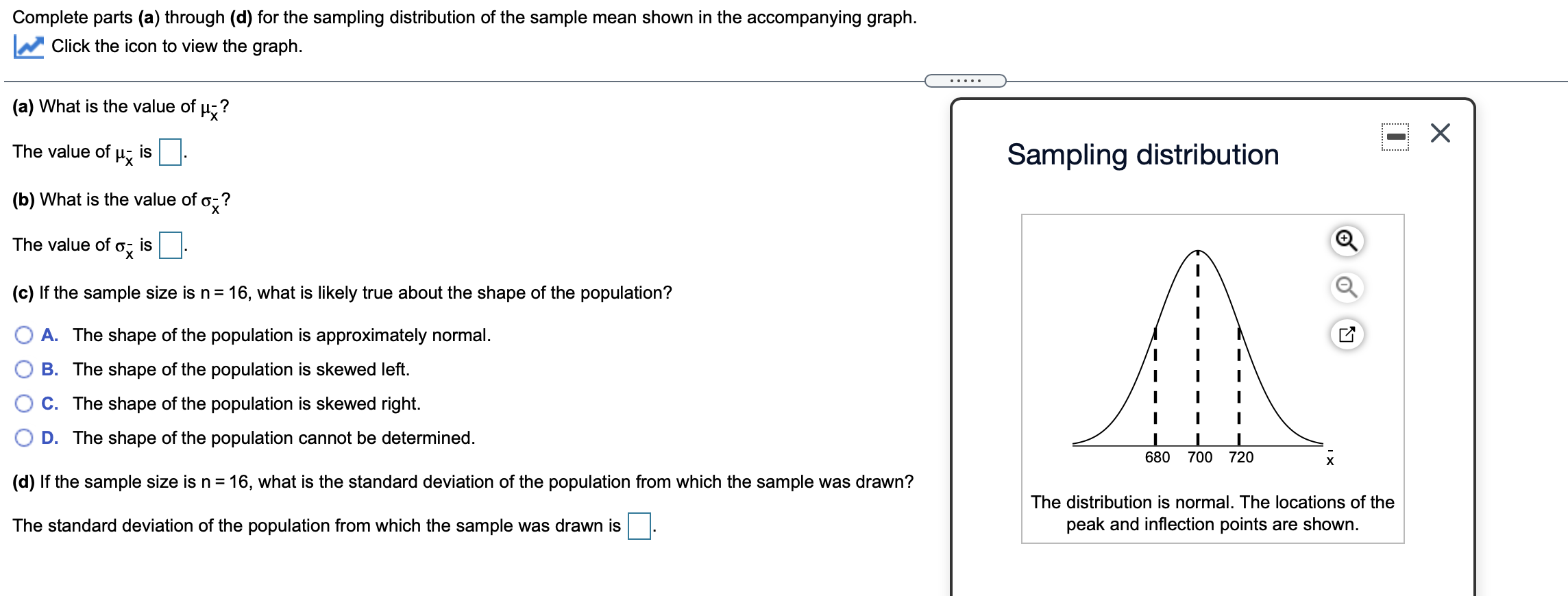 Solved Complete parts (a) through (d) for the sampling | Chegg.com