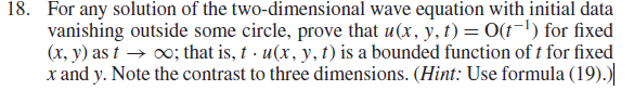 18. For any solution of the two-dimensional wave | Chegg.com