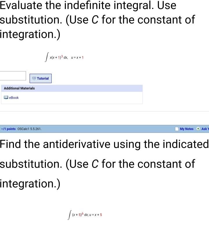 Solved Evaluate the indefinite integral. Use substitution. | Chegg.com