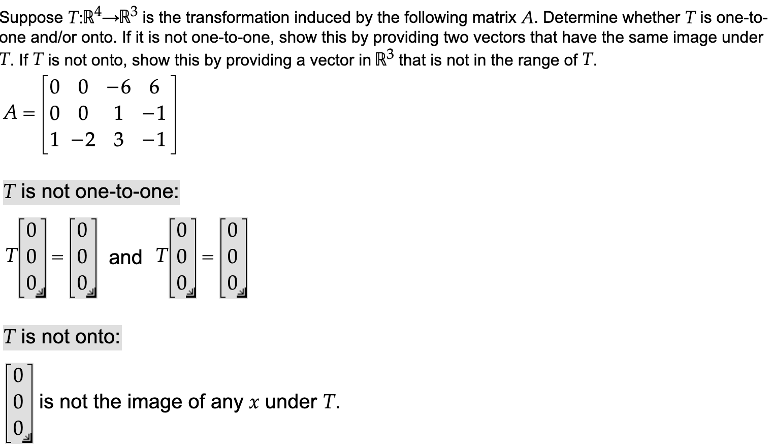Solved Suppose T:R4-R3 is the transformation induced by the | Chegg.com