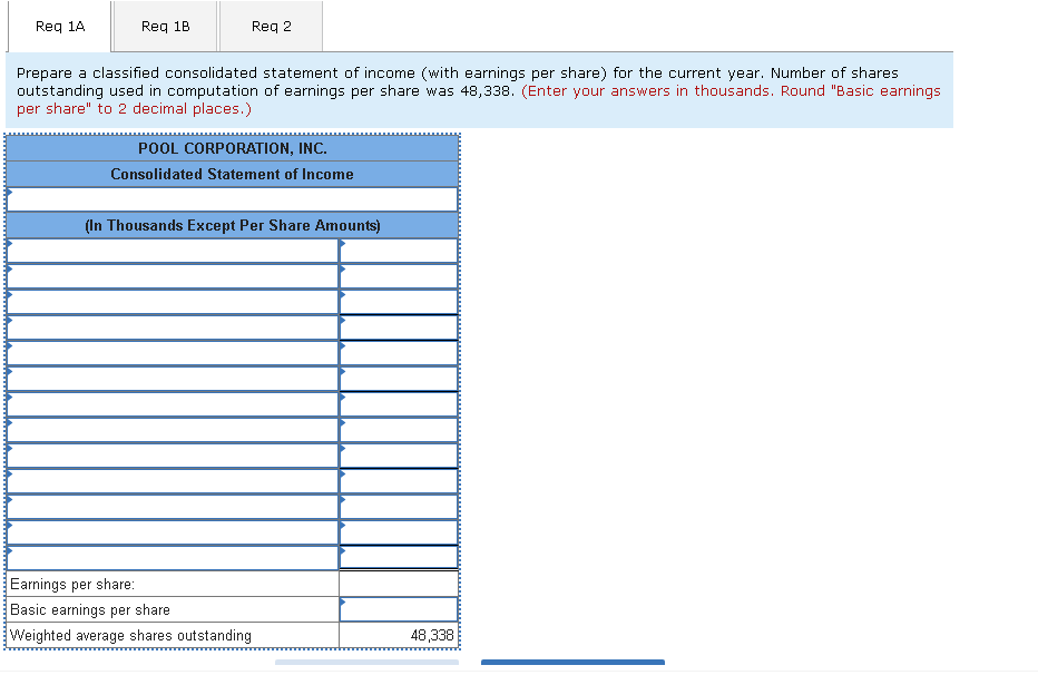 Solved Pool Corporation, Inc., is the world's largest | Chegg.com