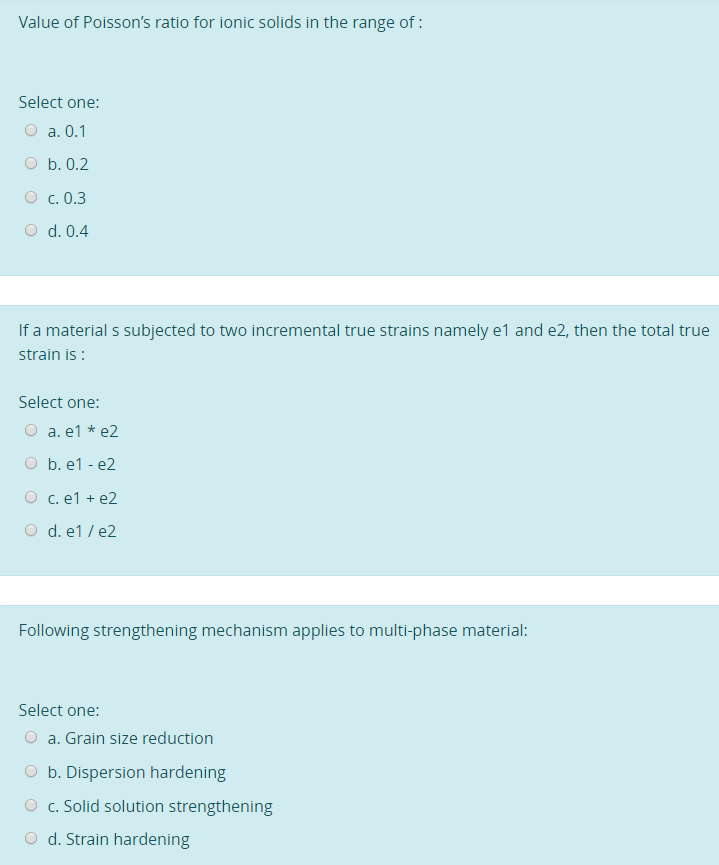 Solved Value of Poisson's ratio for ionic solids in the | Chegg.com