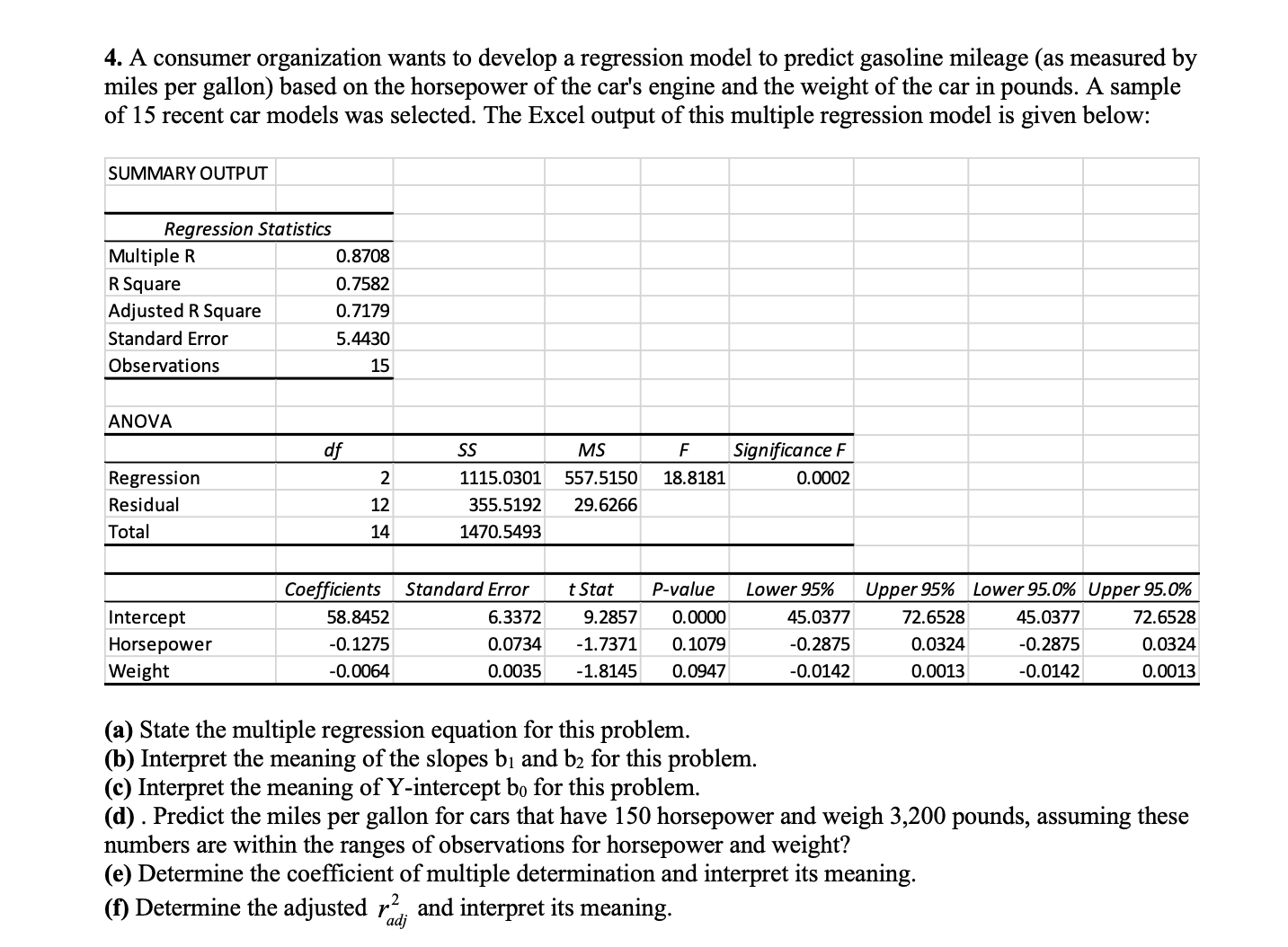 Solved 4. A consumer organization wants to develop a | Chegg.com