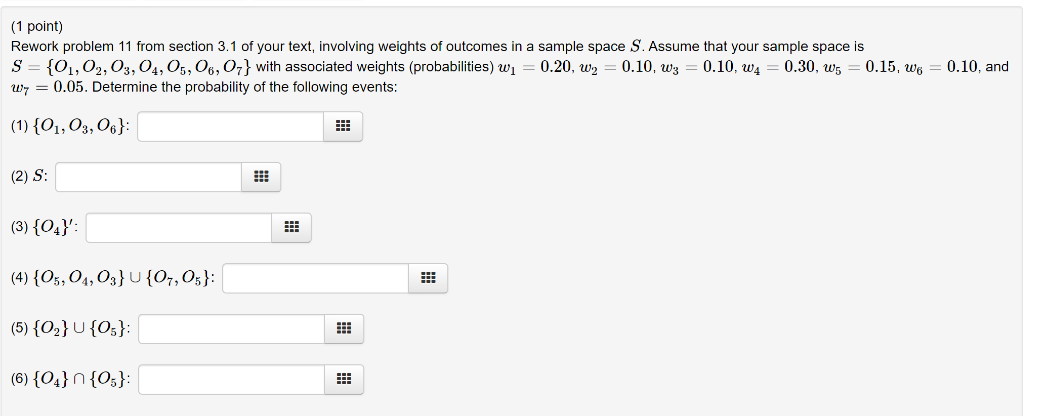 Solved (1 point) Rework problem 7 from section 3.1 of your | Chegg.com