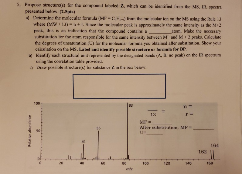 Solved 5. Propose structure(s) for the compound labeled Z, | Chegg.com