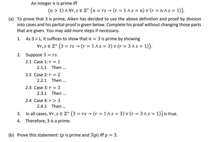 Solved An integer n is prime iff | Chegg.com