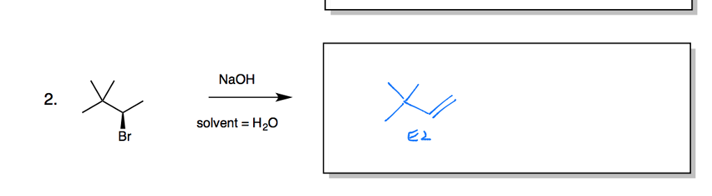 Solved why does this go through e2? the solvent is H2o and | Chegg.com