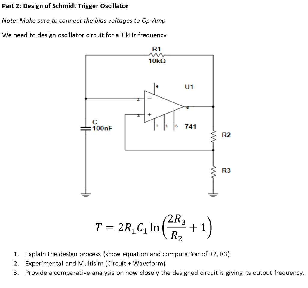 Solved Part 1: Square Wave Oscillator +VCC 5 V RA 10 KS2 8 4 | Chegg.com