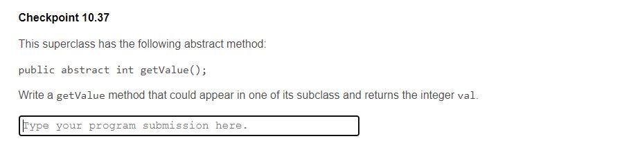 Solved Checkpoint 10.37 This superclass has the following | Chegg.com