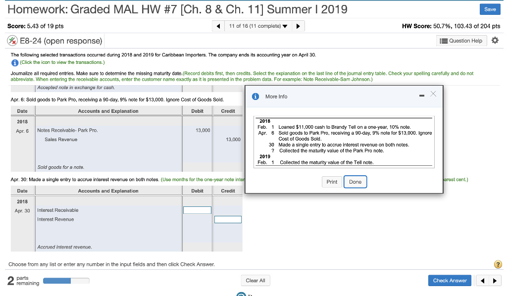 Solved Homework: Graded MAL HW #7 [Ch. 8 & Ch. 11] Summer | Chegg.com