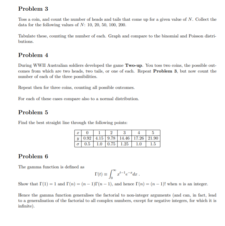 Solved Problem 3 Toss a coin, and count the number of heads | Chegg.com