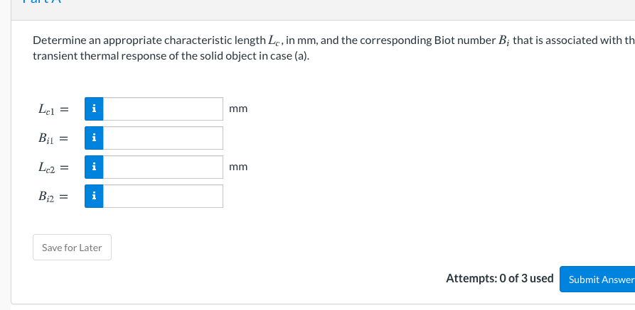 Solved For each of the following cases, determine an | Chegg.com
