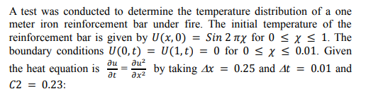 Solved A test was conducted to determine the temperature | Chegg.com