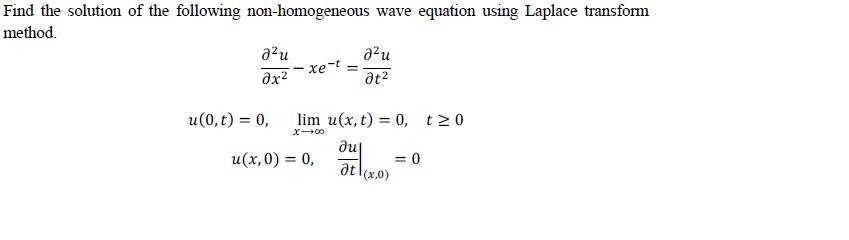 Find the solution of the following non-homogeneous | Chegg.com