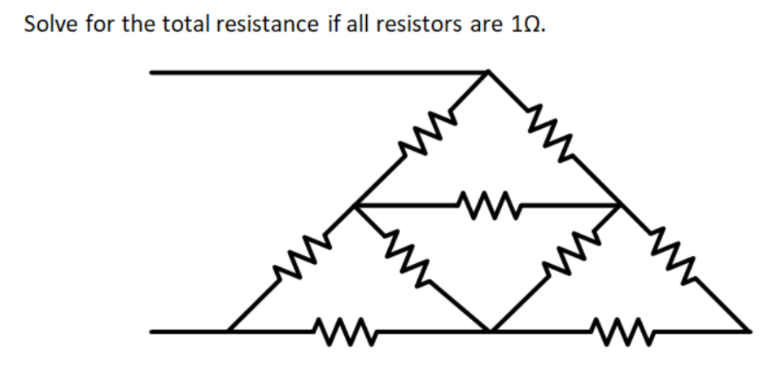 Solved Solve for the total resistance if all resistors are | Chegg.com