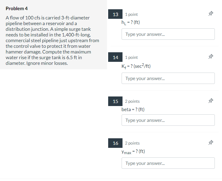 Solved A flow of 100 cfs is carried 3-ft-diameter 13 point | Chegg.com