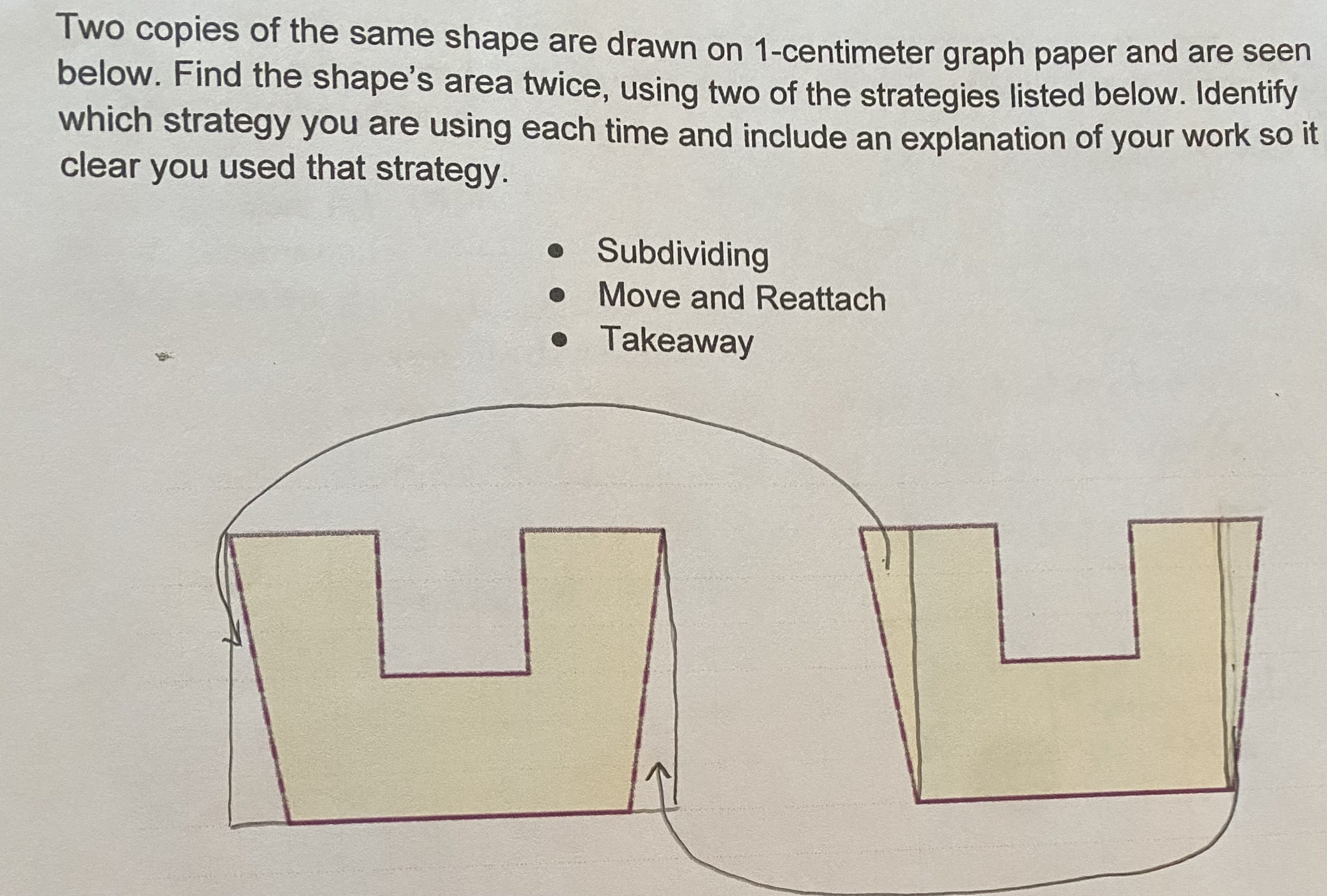 Solved Two copies of the same shape are drawn on | Chegg.com