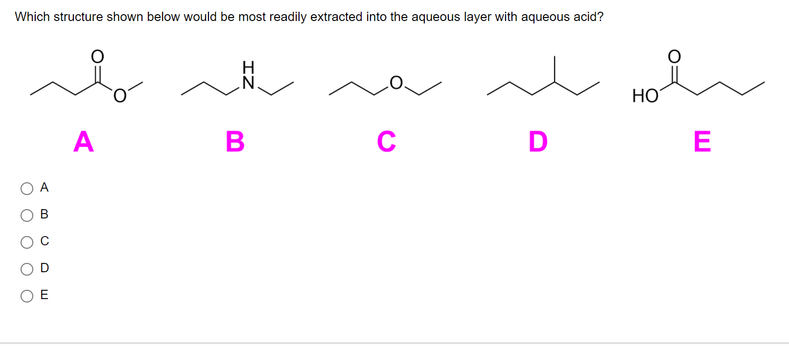 Solved Which structure shown below would be most readily | Chegg.com