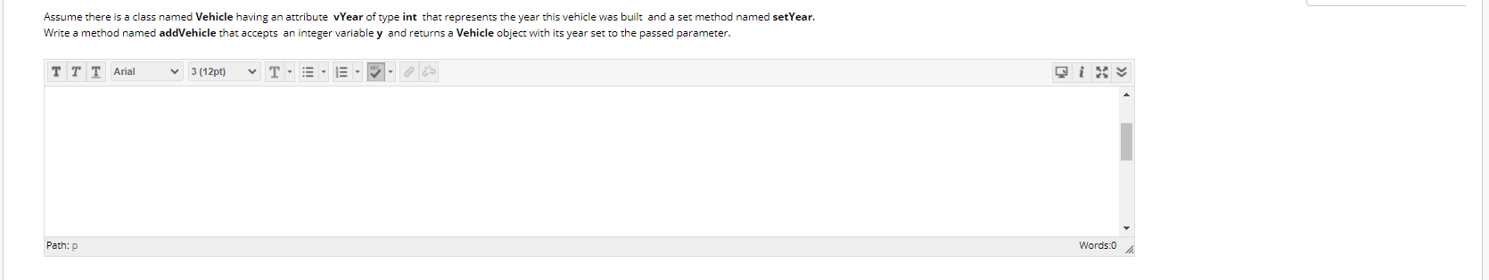Solved Assume There Is A Class Named Vehicle Having An