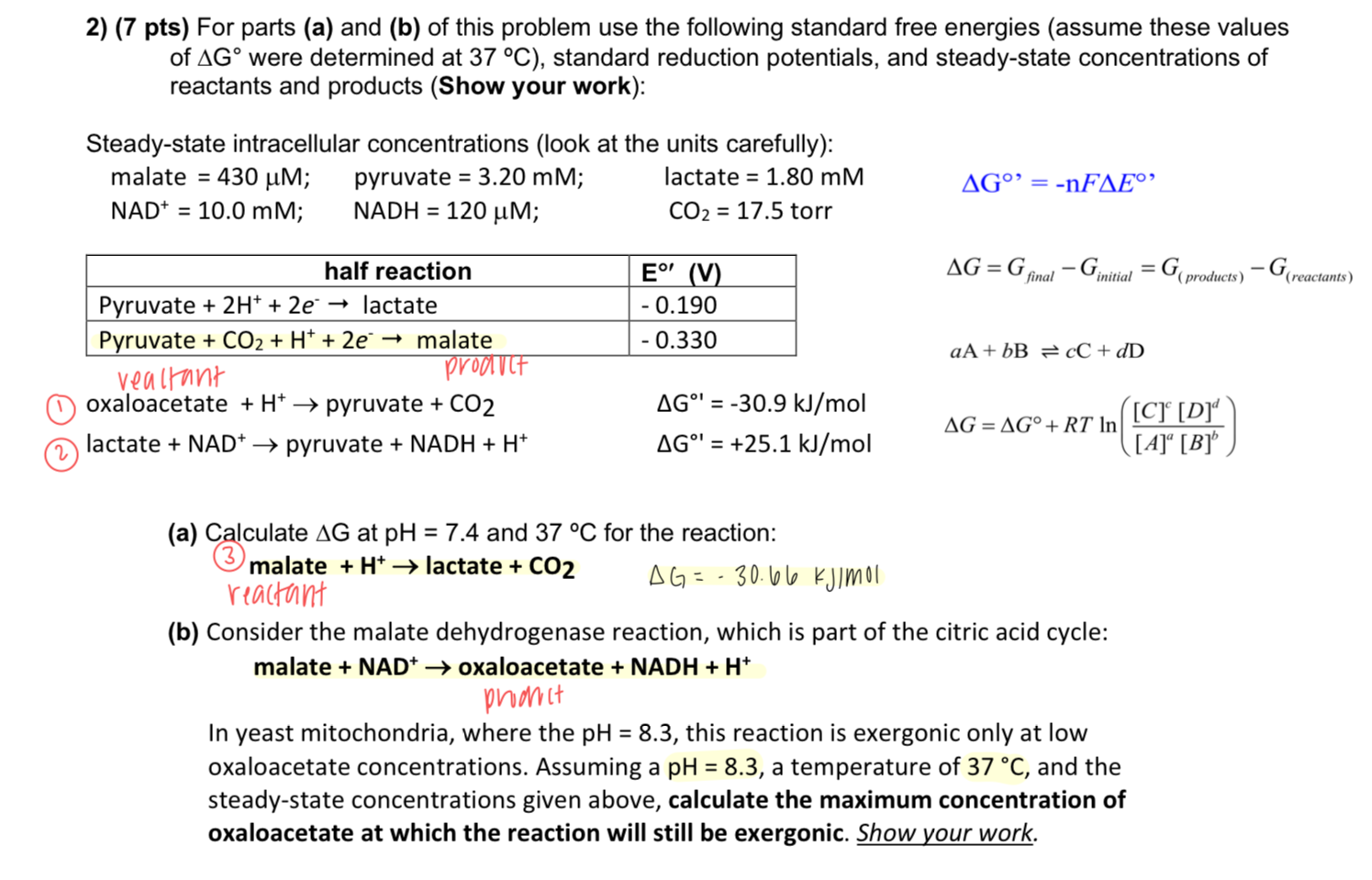Solved need some help on question 2B only! I know the delta | Chegg.com