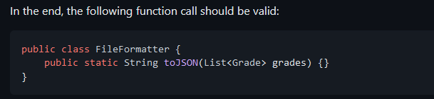 Solved Need help with refactoring the FileFormatter class to | Chegg.com