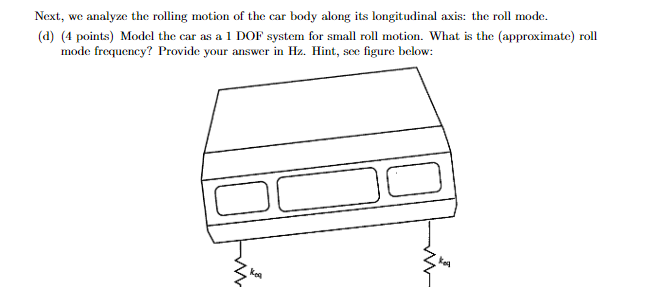 Solved 1. Modes of oscillation of a car In this problem, you | Chegg.com